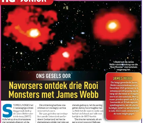 Navorsers ontdek drie Rooi Monsters met James Webb - PressReader
