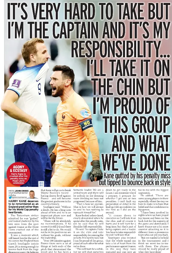 IT’S VERY HARD TO TAKE BUT I’M THE CAPTAIN AND IT’S MY RESPONSIBI­LITY... I’LL TAKE IT ON THE ...