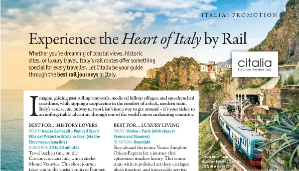 Experience the Heart of Italy by Rail - PressReader