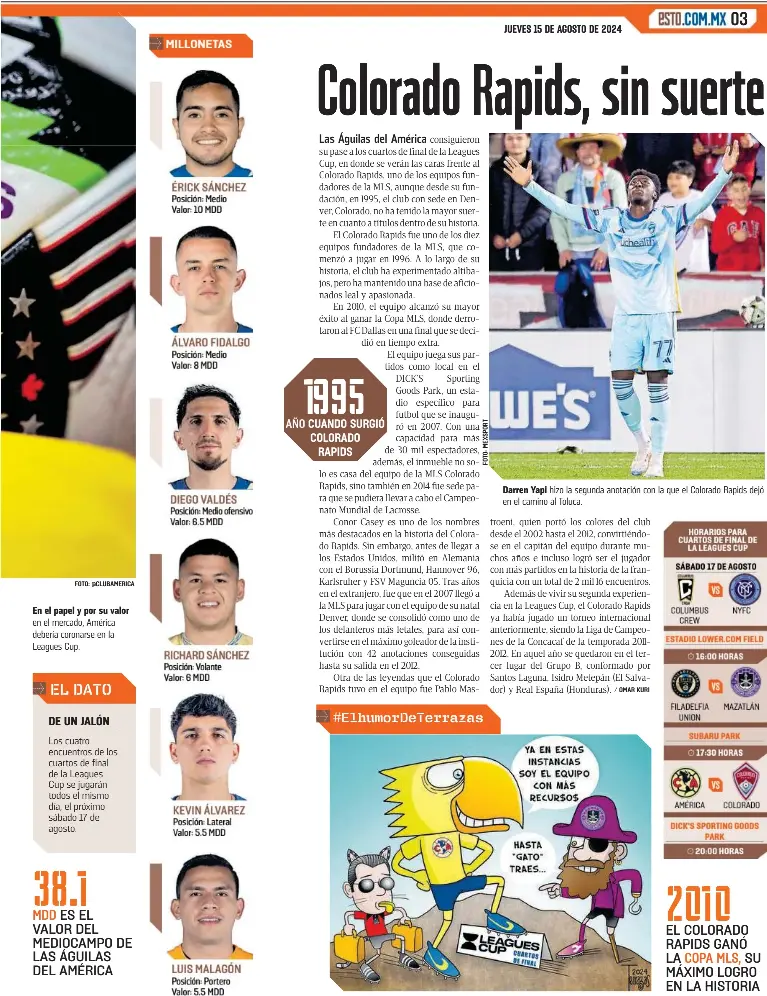 Colorado Rapids, sin suerte - PressReader