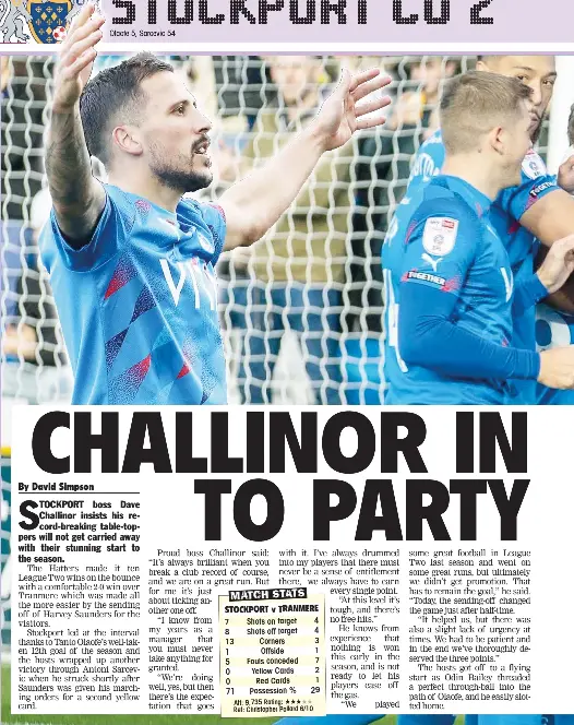 CHALLINOR IN NO MOOD TO PARTY JUST YET... - PressReader
