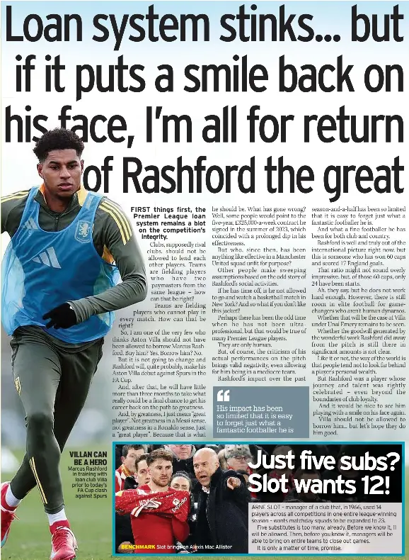 Loan system stinks... but if it puts a smile back on his face, I’m all for return of Rashford ...