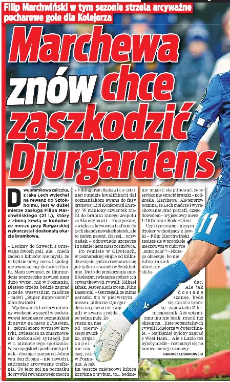 Marchewa znów chce zaszkodzić Djurgarden­s - PressReader