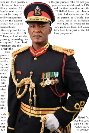 Seelo receives prestigiou­s military award - PressReader