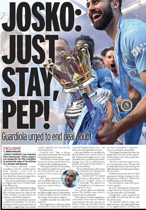 JOSKO: JUST STAY, PEP! - PressReader