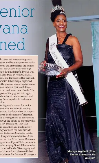Miss Senior Botswana crowned - PressReader