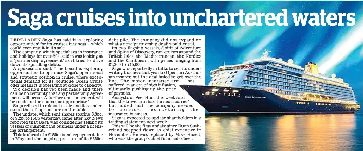Saga cruises into unchartere­d waters - PressReader
