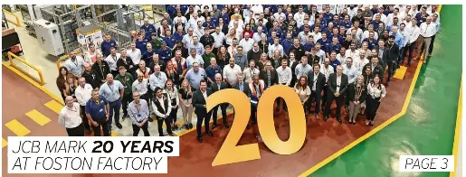 JCB MARK 20 YEARS AT FOSTON FACTORY - PressReader