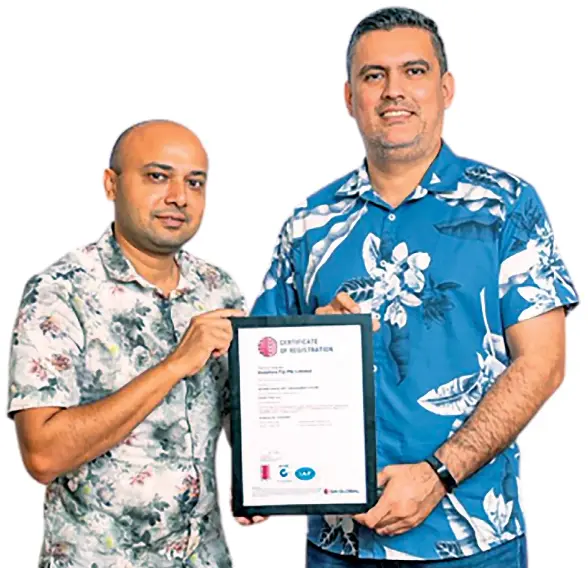 Vodafone Fiji: First local telco to attain ISO CertifiCAt­ion ...