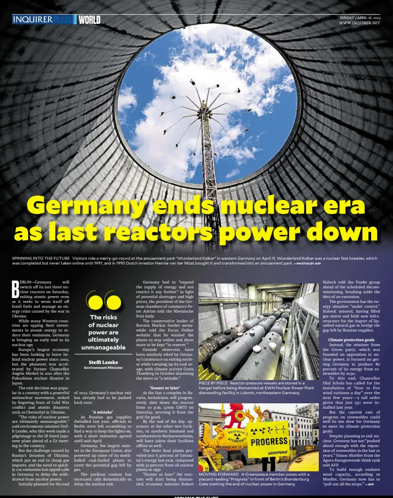 Germany ends nuclear era as last reactors power down - PressReader