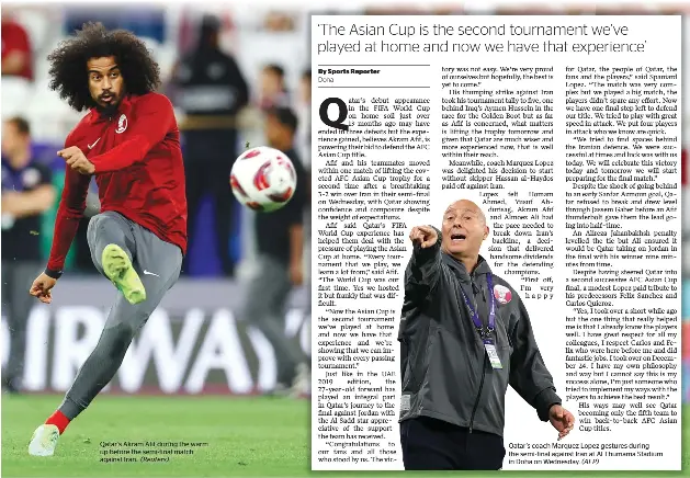 Afif credits Qatar’s experience as Lopez lauds team’s speedsters ...