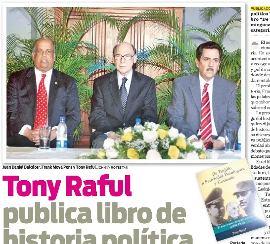 Tony Raful publica libro de historia política - PressReader