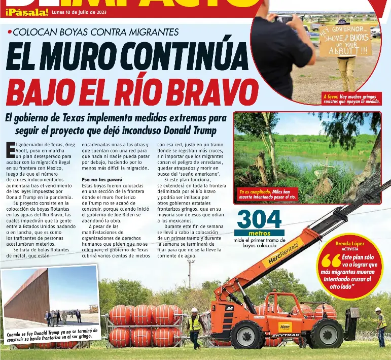 EL MURO CONTINÚA BAJO EL RÍO BRAVO - PressReader