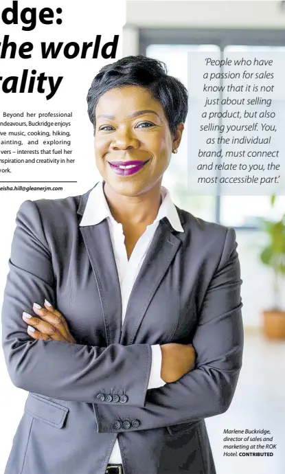 Marlene Buckridge: A dynamic force in the world of luxury hospitalit­y - PressReader