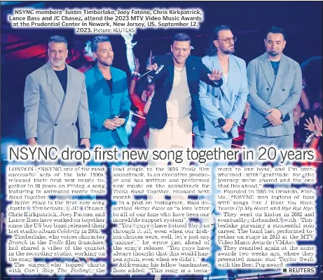 NSYNC drop first new song together in 20 years - PressReader