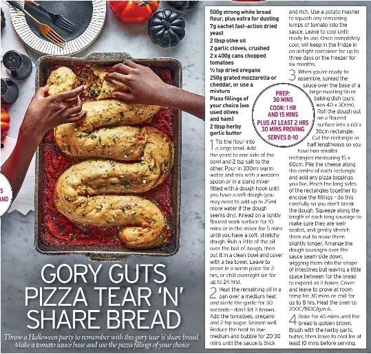 GORY GUTS PIZZA TEAR ‘N’ SHARE BREAD - PressReader