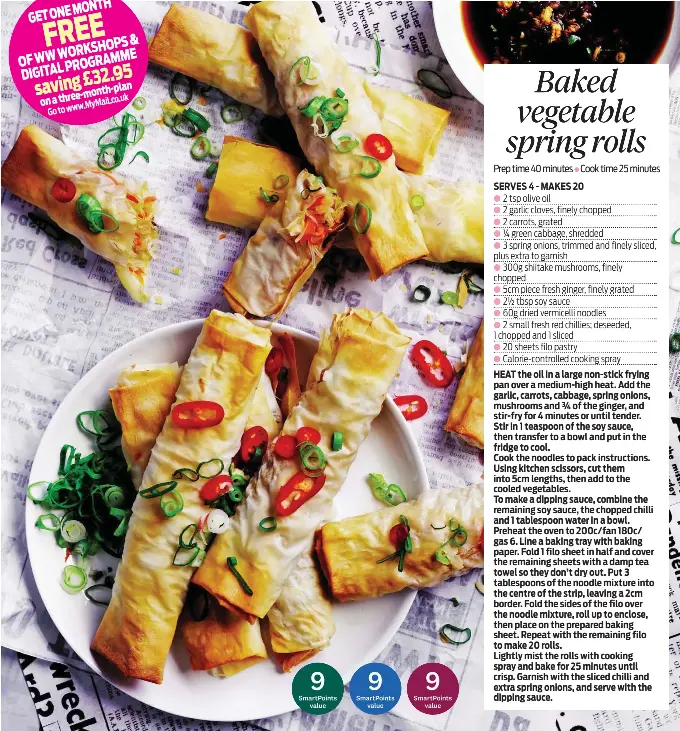 Baked vegetable spring rolls - PressReader