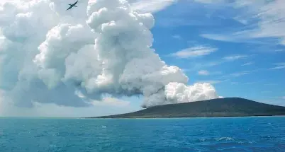 Tonga volcano grows in size as eruption continues - PressReader