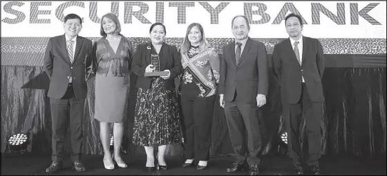 SECURITY BANK GETS RECOGNITIO­N FOR EXCELLENCE IN CORPORATE GOVERNANCE: - PressReader