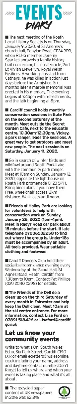 EVENTS DIARY | South Wales Echo | PressReade­r