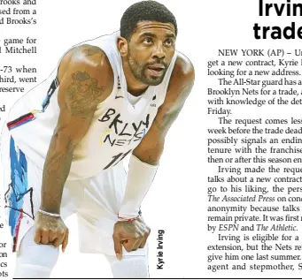 Irving requests trade from Nets - PressReader