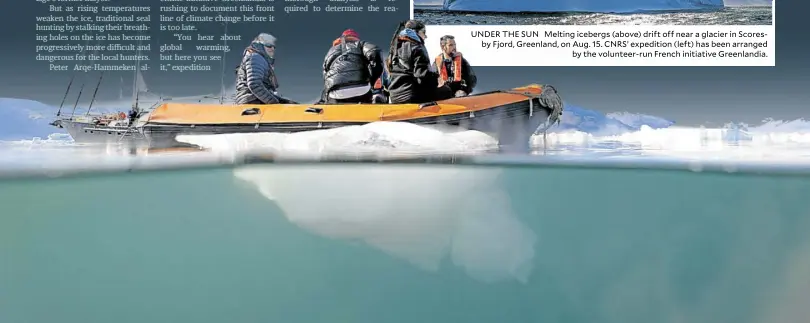 UP CLOSE: GREENLAND IS WITNESS TO THIN ICE OF CLIMATE CHANGE - PressReader