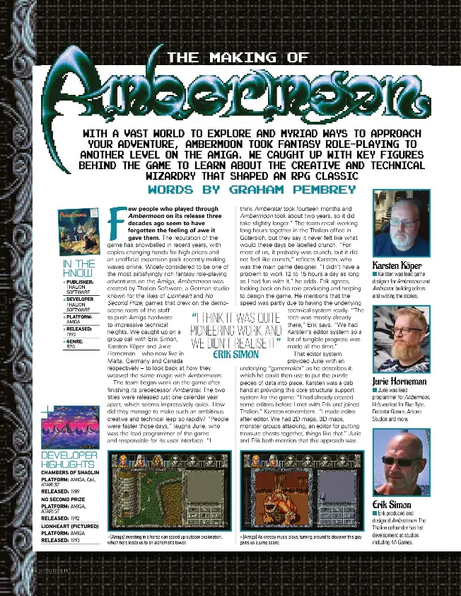 Ambermoon THE MAKING OF - PressReader