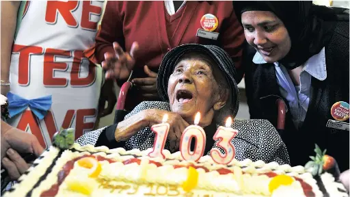 Dora le Roux, a mother and great grandmothe­r, celebrates 103rd ...