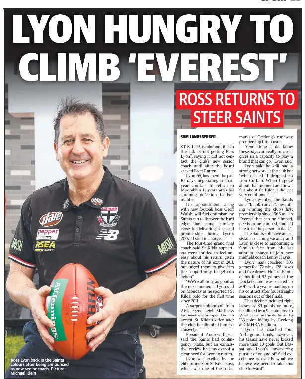 LYON HUNGRY TO CLIMB ‘EVEREST’ - PressReader