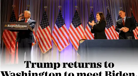 Trump returns to Washington to meet Biden, Republican­s in Congress - PressReader