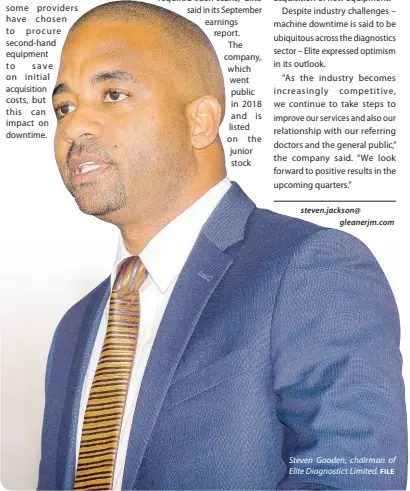 Elite Diagnostic­s sets up monitoring group to curtail machine downtime ...