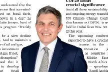 Gradual energy transition holds the key to a sustainabl­e future ...