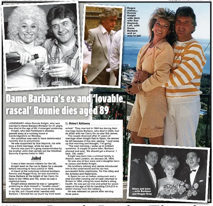 Dame Barbara’s ex and ‘lovable rascal’ Ronnie dies aged 89 - PressReader