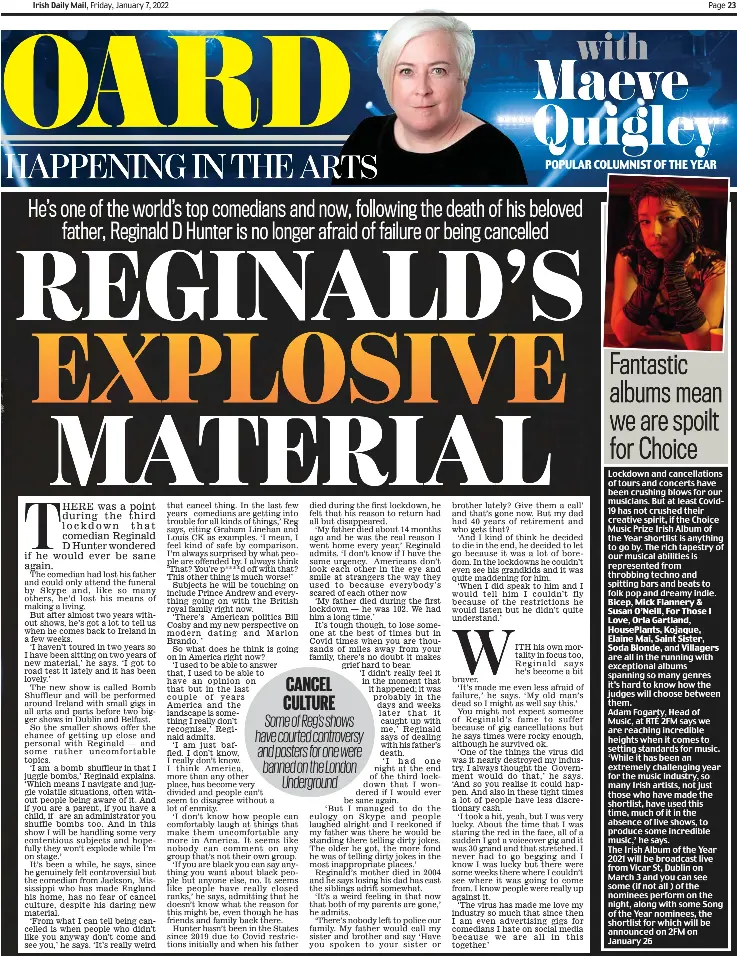 REGINALD’S EXPLOSIVE MATERIAL - PressReader