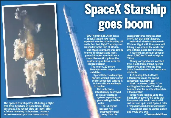 Spacex Starship goes boom - PressReader