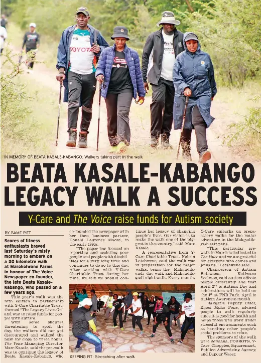 BEATA KASALE-KABANGO LEGACY WALK A SUCCESS - PressReader