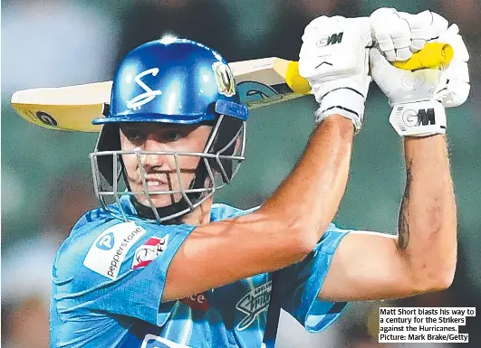 Short smashes Strikers to victory and then gets a pleasant surprise ...