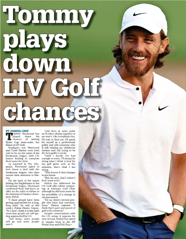 Tommy plays down LIV Golf chances - PressReader