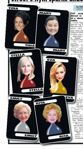 CORRIE STARS BUZZING OVER SEX TOY RIDDLE - PressReader