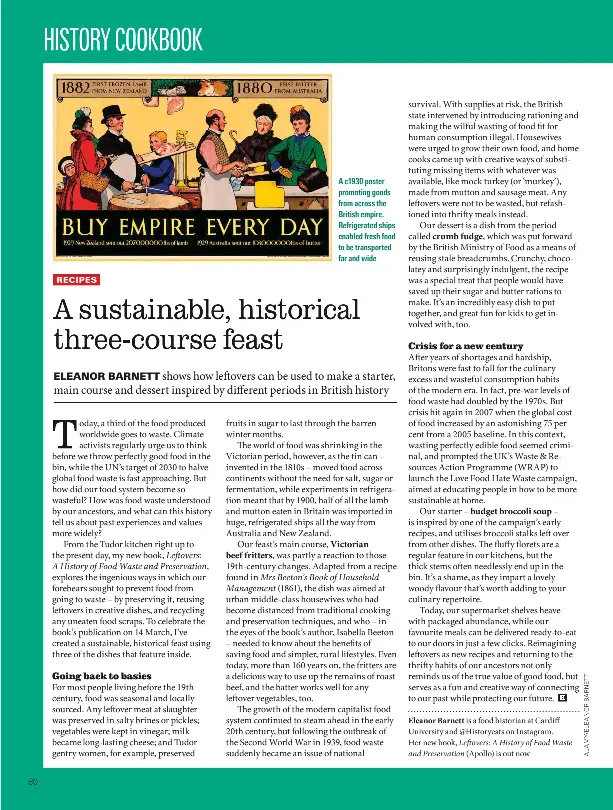 A sustainabl­e, historical three-course feast - PressReader