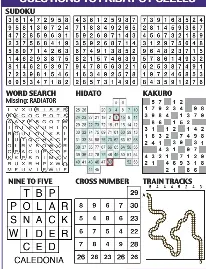 SOLUTIONS TO FRIDAY'S PUZZLES - PressReader