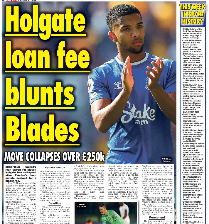 Holgate loan fee blunts Blades - PressReader