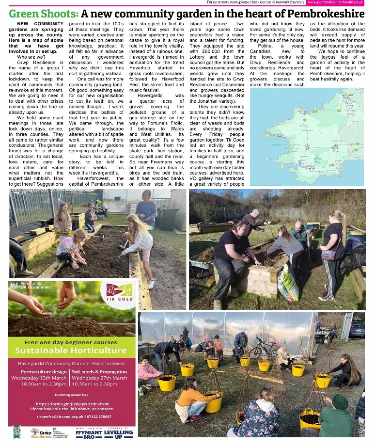 Green Shoots: A new community garden in the heart of Pembrokesh­ire - PressReader