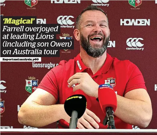 ‘Honoured’ Farrell ready to lead Lions Down Under - PressReader