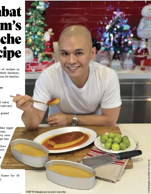 Chef RV Manabat shares mom’s treasured ‘leche flan’ recipe - PressReader