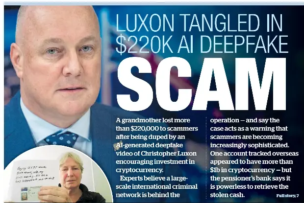LUXON TANGLED IN $220K AI DEEPFAKE SCAM - PressReader