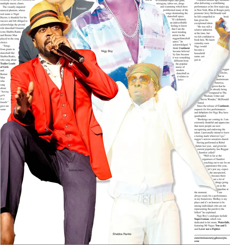 Nigy Boy hails Shabba, Beenie Man as inspiratio­n for ‘Continent ...