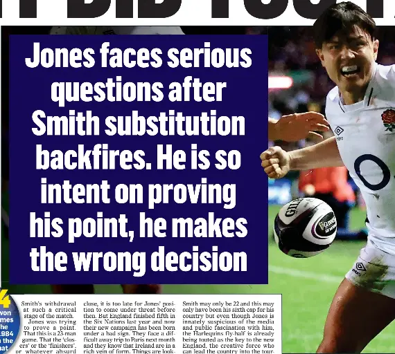 WHY DID YOU TAKE HIM OFF? - PressReader