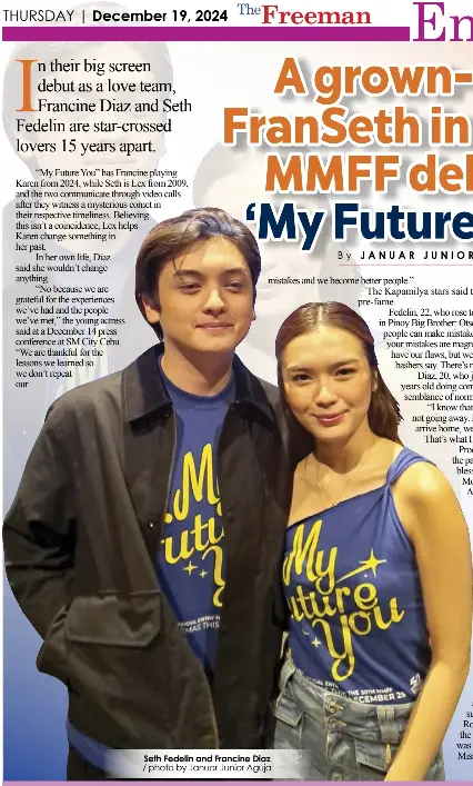 A grown-up FranSeth in their MMFF debut ‘My Future You’ - PressReader