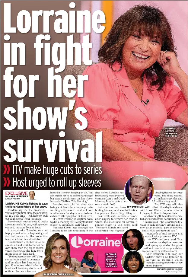 Lorraine in fight for her show’s survival - PressReader